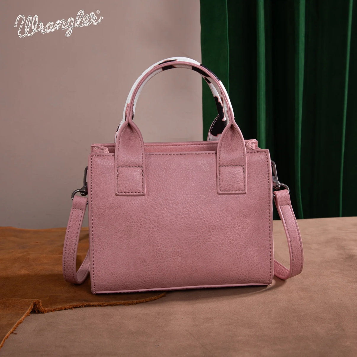 Wrangler Mini Tote Bag with Cow Print and Whipstitch Accents – Dani Morgans